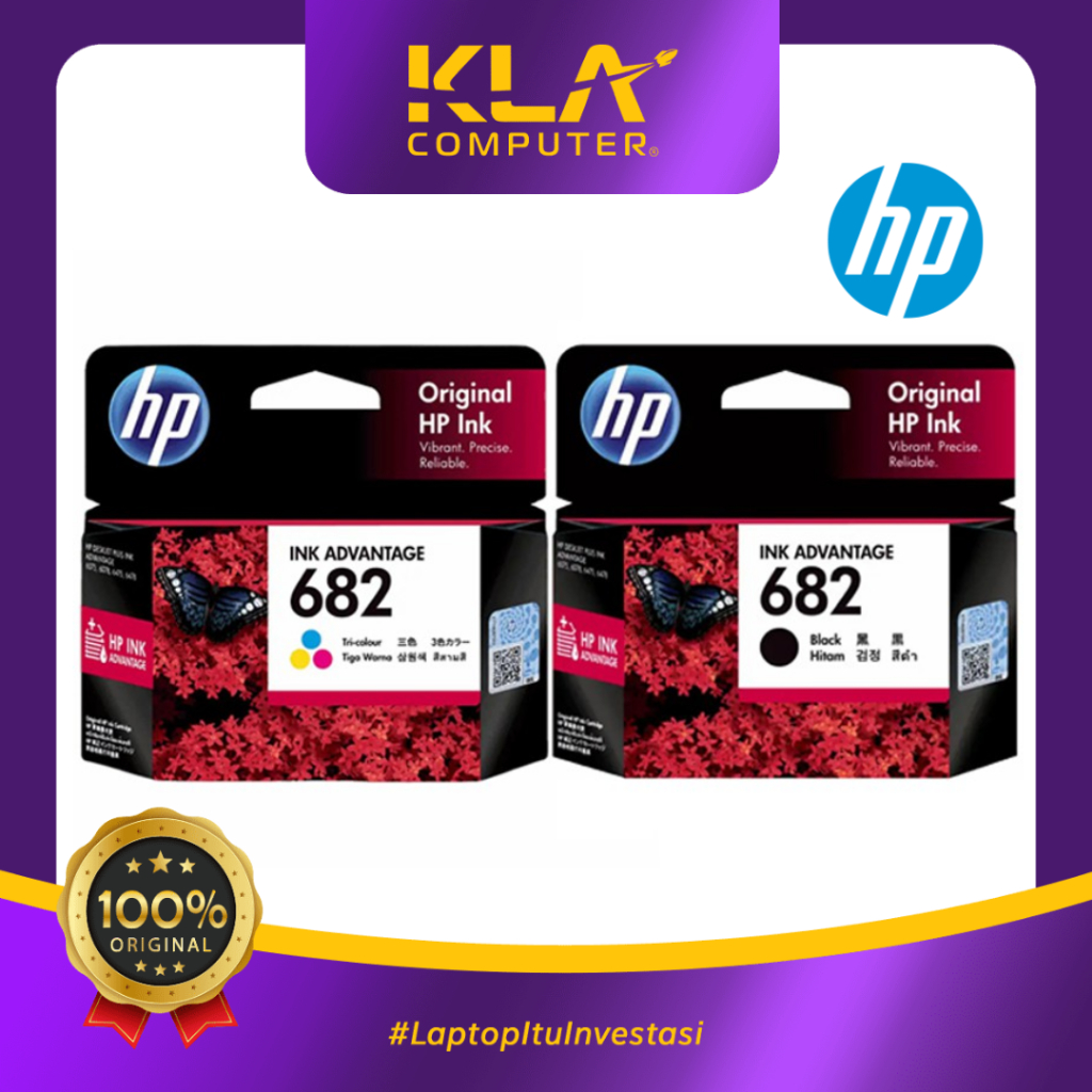 Jual HP 682 Black & Color Ink Advantage Cartridge Tinta Printer ...