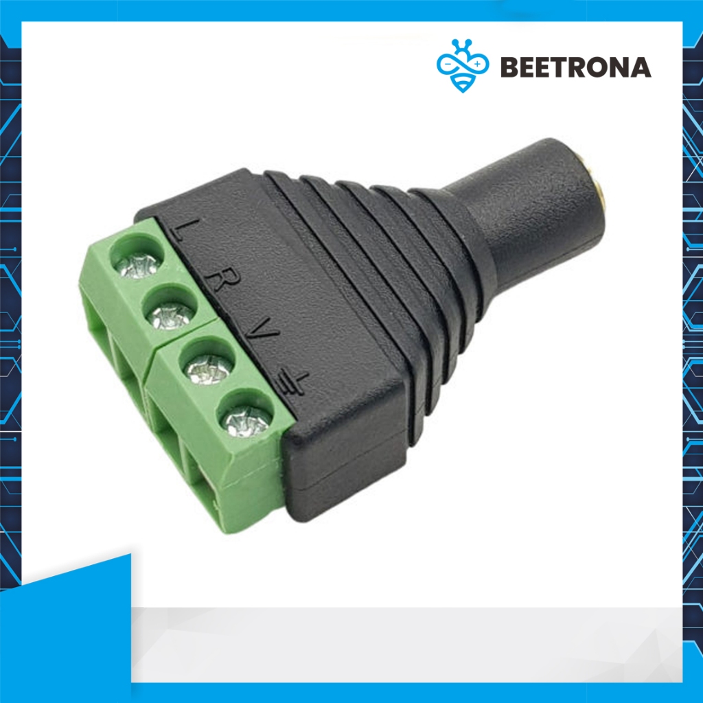 Jual Jack Audio Mic Stereo 3.5mm Female Terminal Blok Konektor | Shopee ...