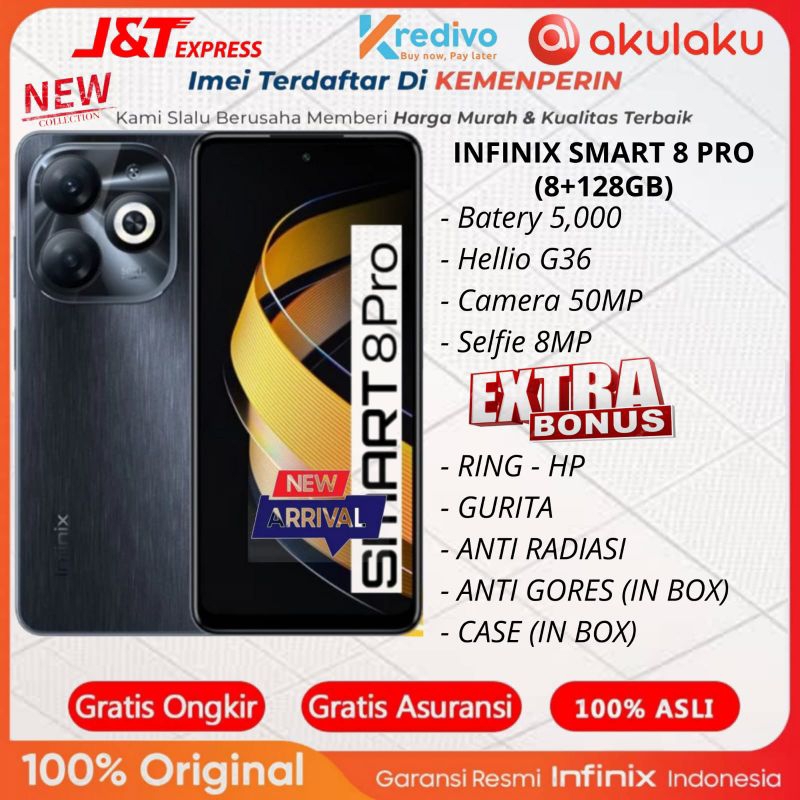 Jual INFINIX SMART 8 PRO RAM 8GB MEMORY 128GB 8/128GB 4/128GB GARANSI ...