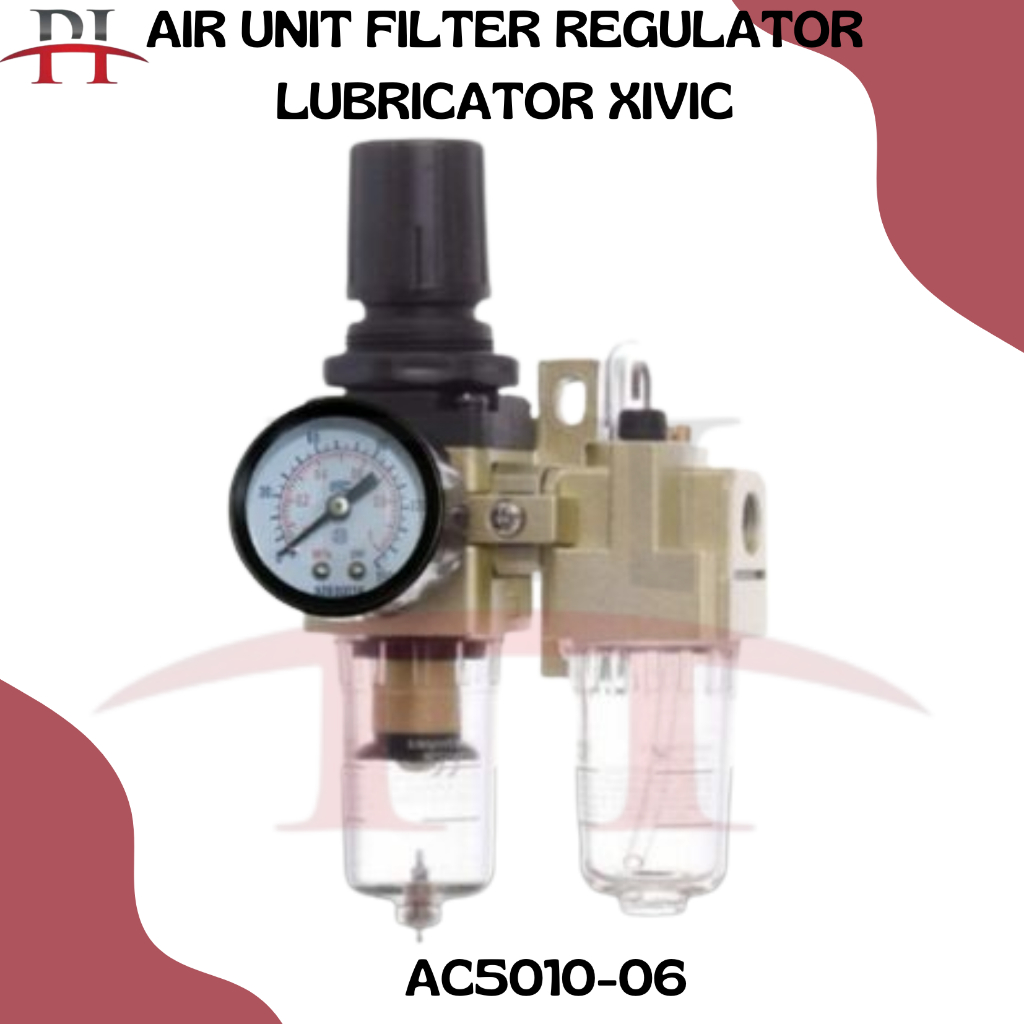 Jual AIR UNIT FILTER REGULATOR LUBRICATOR AC5010-06 / AC5010-06D XIVIC ...