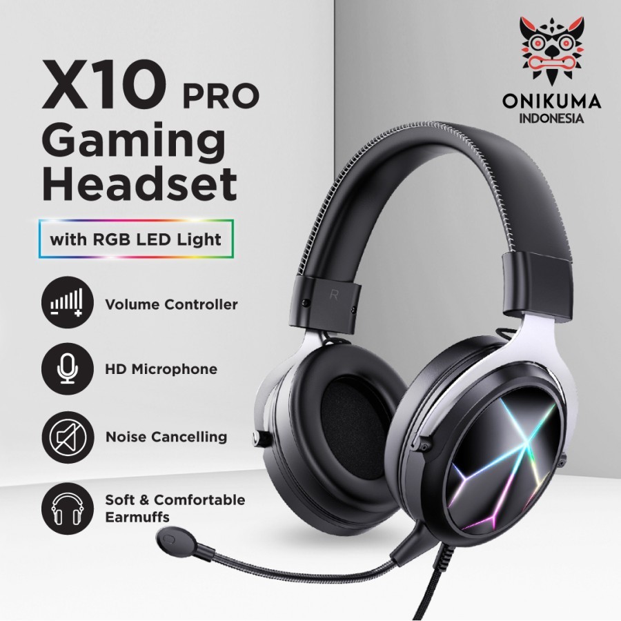 Jual HEADSET GAMING ONIKUMA X10 PRO RGB LIGHT EFFECT | Shopee Indonesia