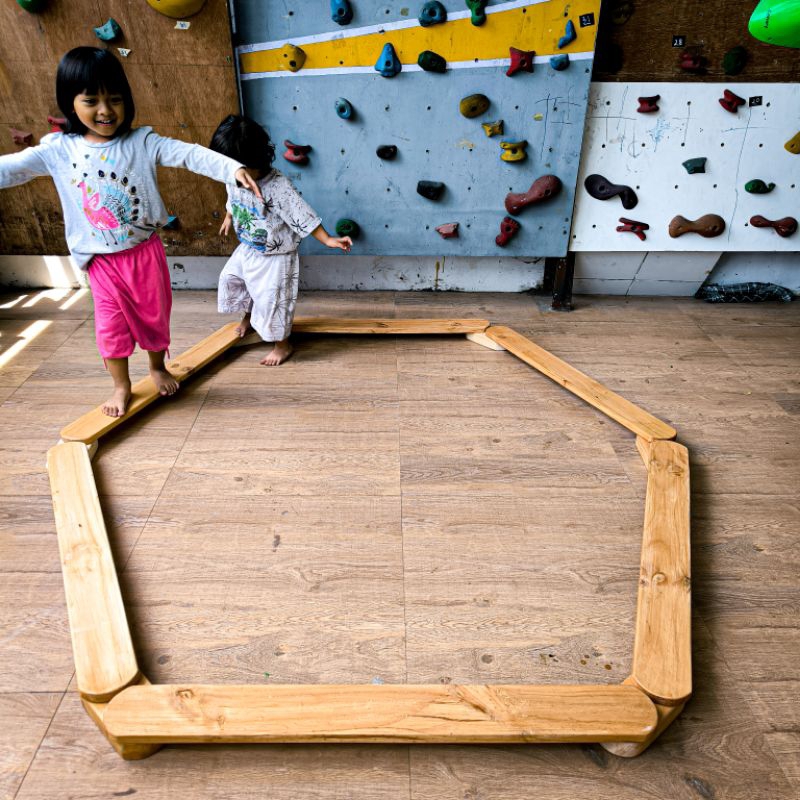Jual Balance Beam Papan Kayu Titian Keseimbangan Mainan Kayu Edukatif ...