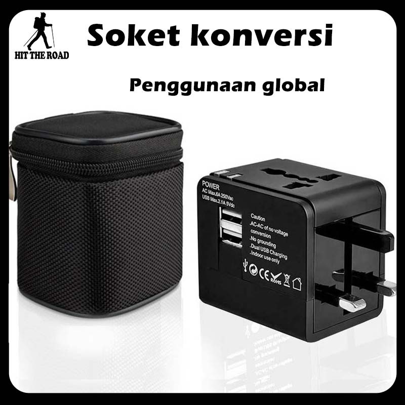 Jual Universal Travel Adapter / All IN1 Home Adaptor Traveler EU AU UK ...