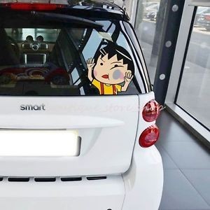 Jual Aksesoris Mobil Stiker Chibi Maruko Tabrak Kaca Sticker Hit the ...