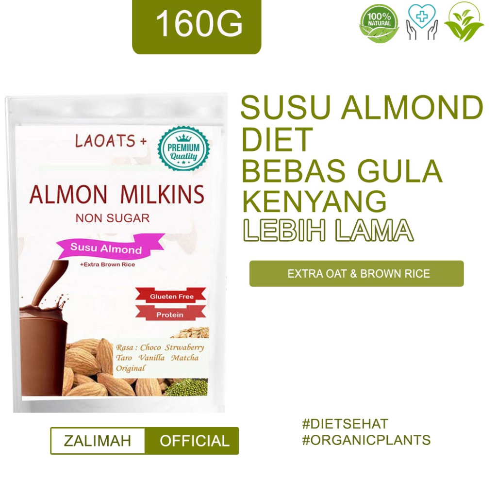 Jual Susu Almon Penurun Berat Badan Almon Milk Diet Low Fat Oat Milk ...