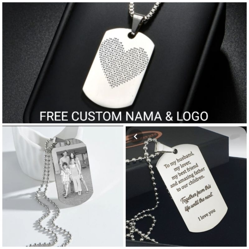 Jual KALUNG TAG TENTARA MILITER KALUNG CUSTOM NAMA LOGO GRAFIR ANTI ...