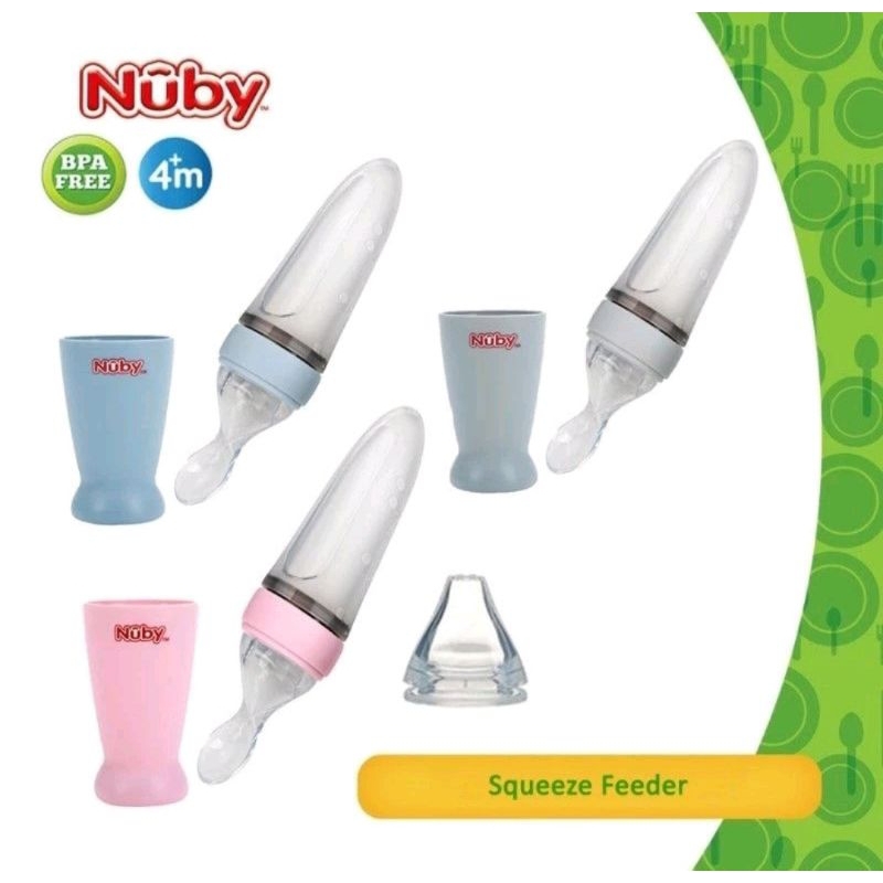 Jual Nuby All Silicone Squeeze Feeder / Sendok Bayi | Shopee Indonesia