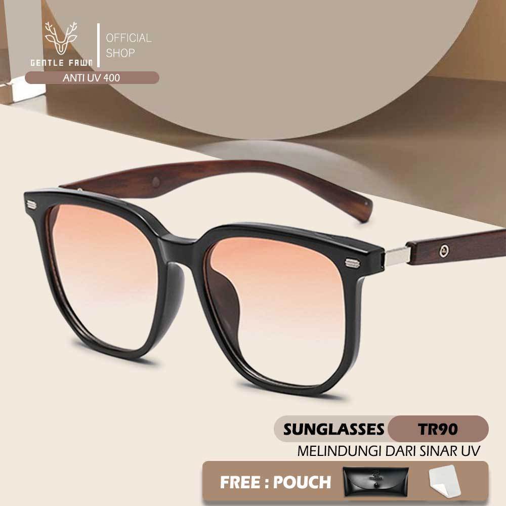 Jual Gentle Fawn Kacamata Hitam Sunglasses Anti UV 400 Anti Silau Bahan TR90 Lembut Bentuk Kotak ...