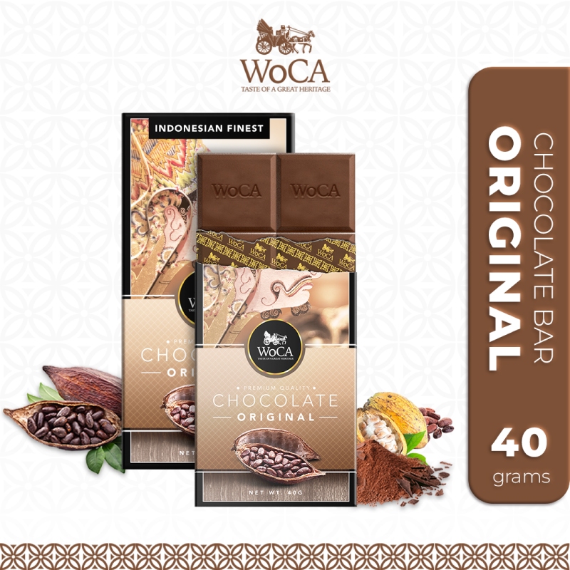Jual WoCA Cokelat Original Premium Chocolate Bar 40 gr | Shopee Indonesia