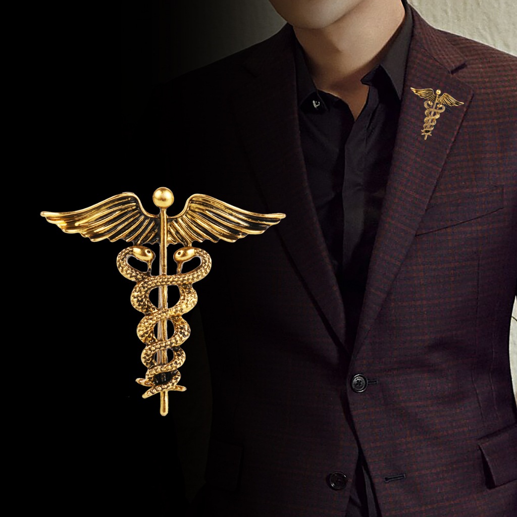 Jual bros gold aksesoris sayap malaikat vintage jas lencana pria pin ...