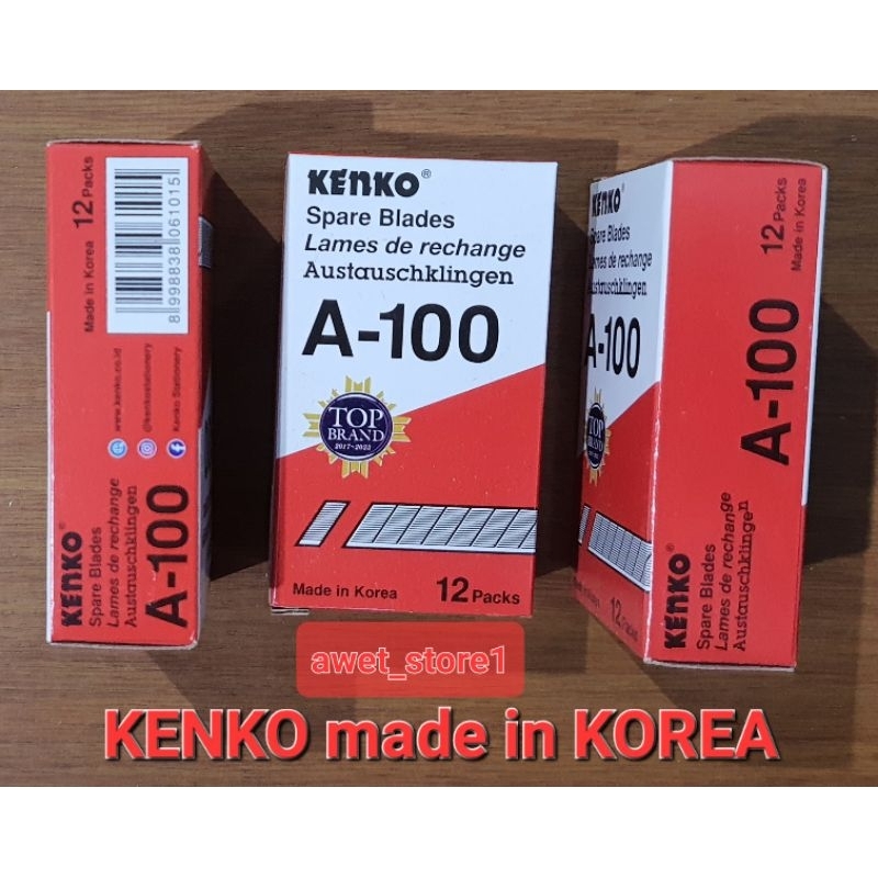 Jual Isi Cutter Mini / Kecil KENKO A100 KOREA ORI (per Pack isi 12 tube ...