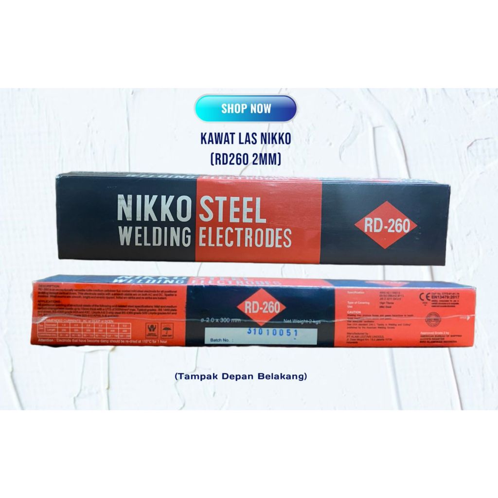 Jual Kawat las Nikko Steel RD-260 - 2mm (2KG) | Shopee Indonesia