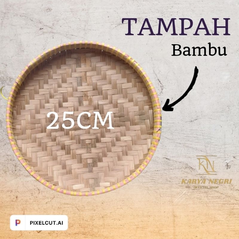 Jual TAMPAH BAMBU UKURAN 25CM, CEMPEH, ALAT MASAK, NAMPAN BAMBU ...