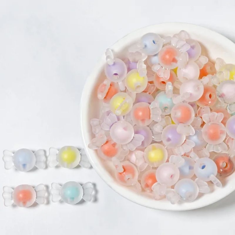Jual 10 gr Mote CANDY BLUR Isi Warna Inside Color Beads Manik-Manik ...