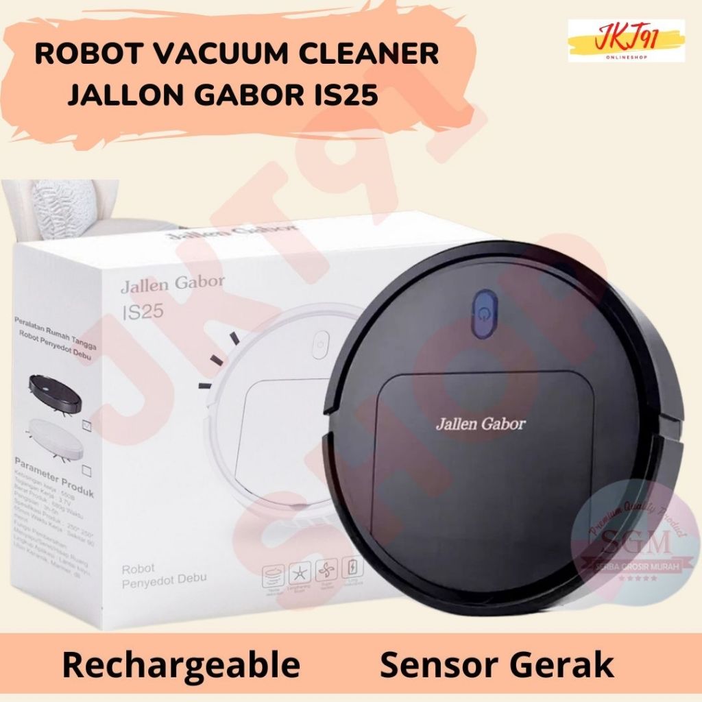 Jual JALLEN GABOR Smart Robot Vacuum Cleaner Robotic Sweeping Penyedot ...