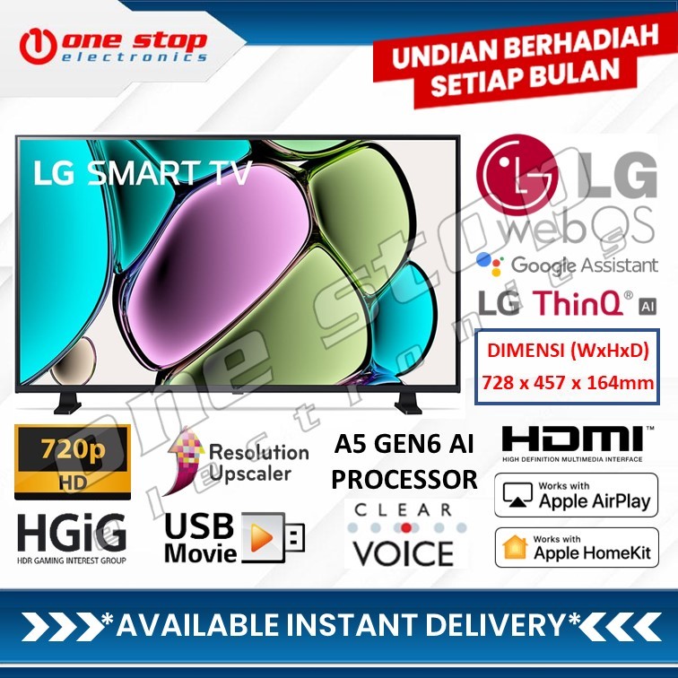 Jual LG 32LR650 / 32LR650BPSA HD SMART TV w/ α5 AI Processor Gen6 32 ...