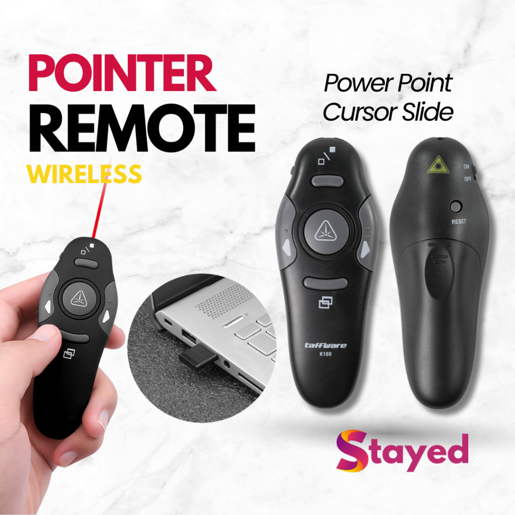 Jual Taffware RF Wireless Laser Presenter Pointer Model C3 | Shopee ...