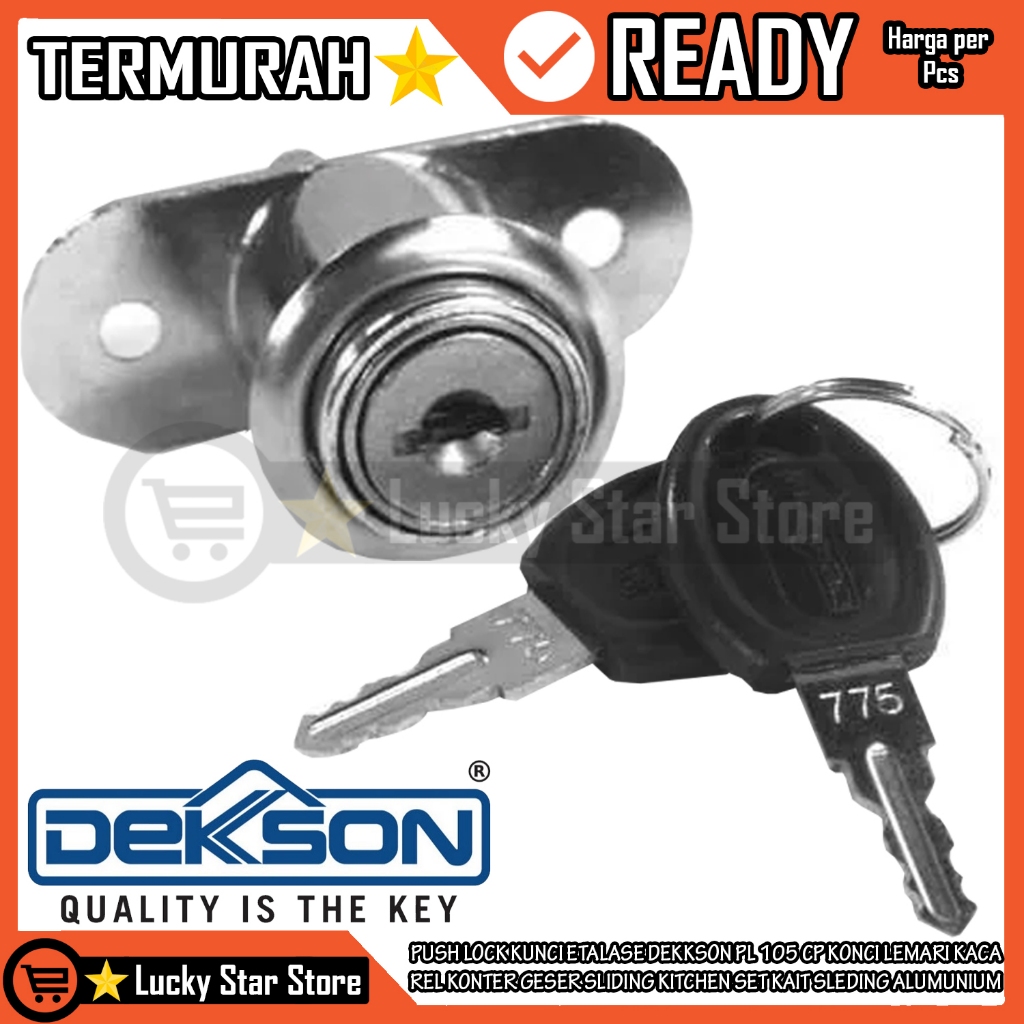 Jual Dekkson Kunci Etalase Dekson Rel Lmari Konter Geser Sleding Kait Sliding Stainless Push ...