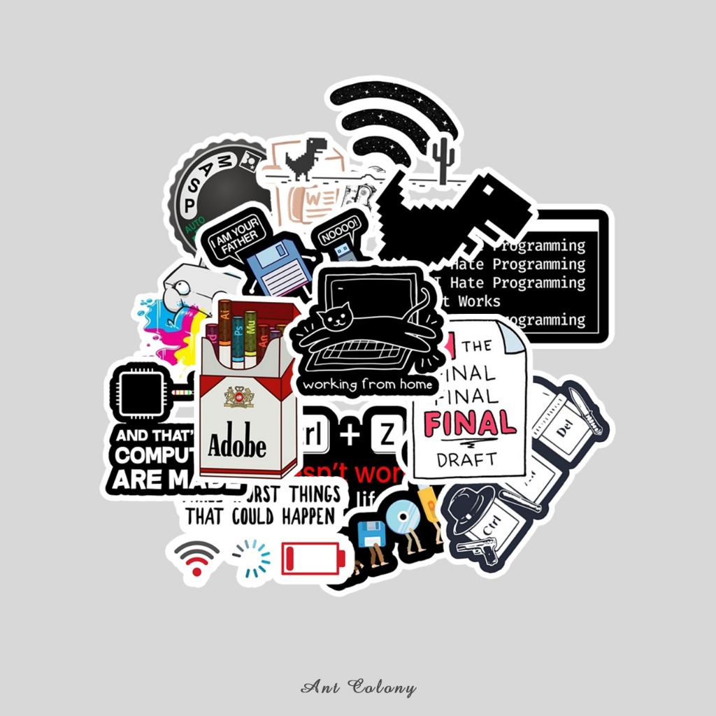 Jual Stiker Pack Hack Komputer Sticker Vinyl Laminasi Doff Glosy ...