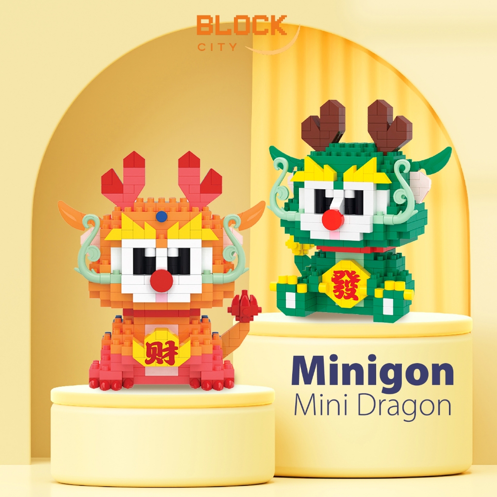 Jual Block city-Puzzle Block 2024 Dragon Naga Bricks Mainan Balo Susun ...