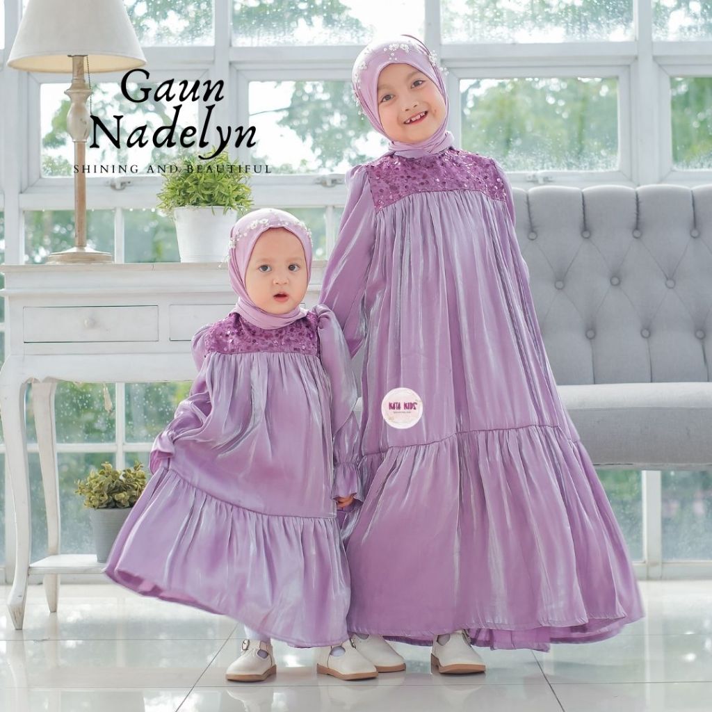 Jual Gaun Anak/Gamis Anak Shimmer Nadelyn by Kata Kids | Shopee Indonesia