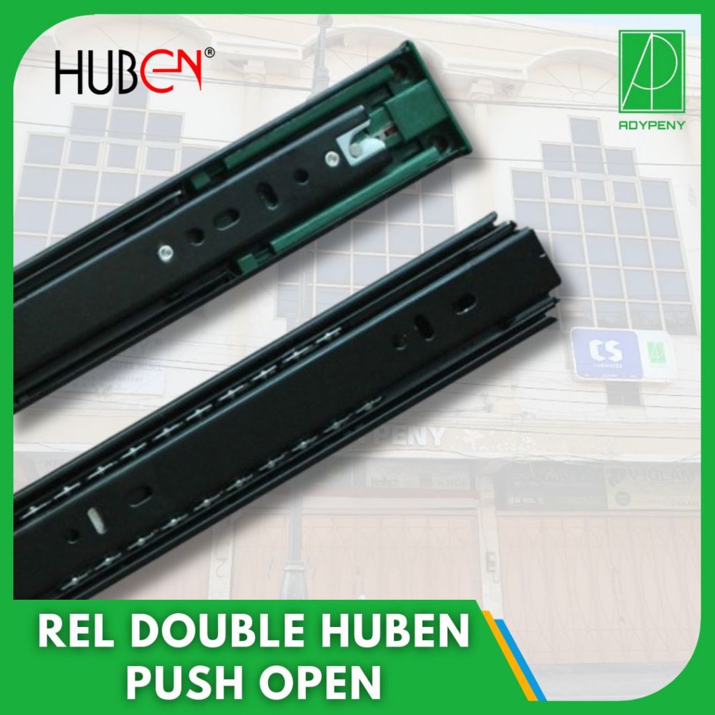 Jual Rel Laci Huben FEPO-45 Double Track Push Open Full Extension ...