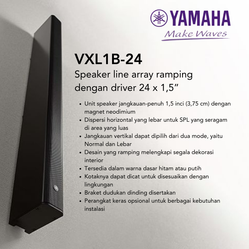 Jual Speaker Line Array YAMAHA VXL1B-24 / VXL1W-24 Driver 24 x 1,5 ...