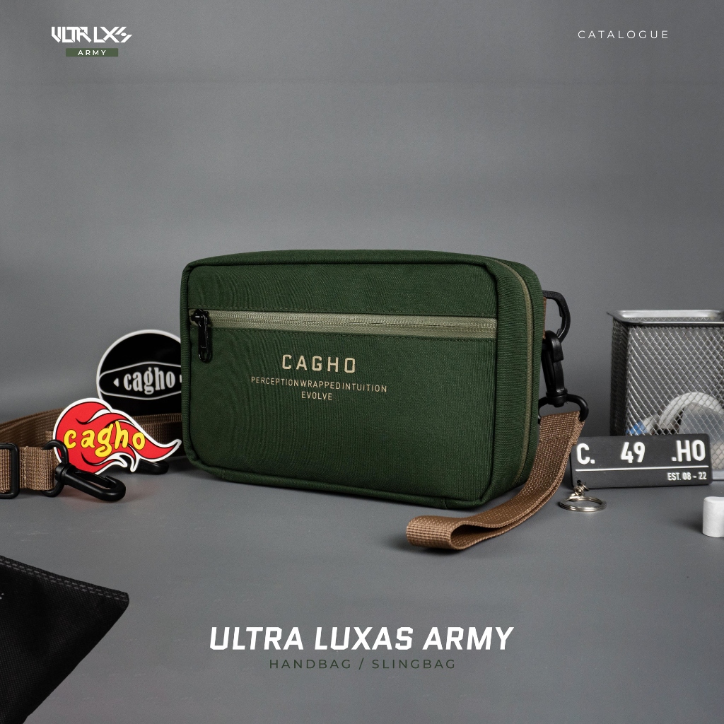 Jual CAGHO I ULTRA Luxas Army Handbag I Handbag Pria I Clucth Bag Pria ...