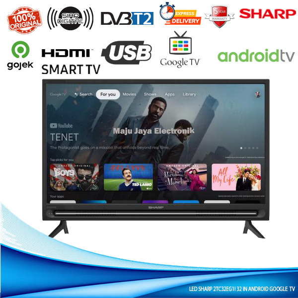 Jual LED TV SHARP 32 INCH 2TC32GH3000I USB Movie HDMI SMART ANDROID ...