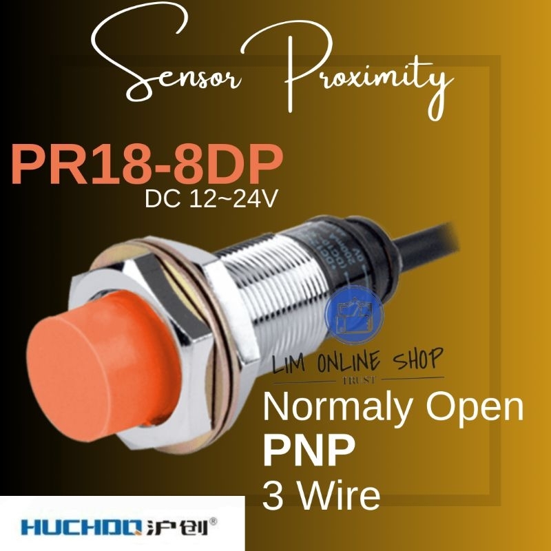 Jual SENSOR PROXIMITY PR18-8DP INDUCTIVE PNP NO DC 12-24V DIAMETER 18MM | Shopee Indonesia