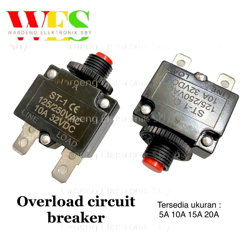 Jual OVERLOAD CIRCUIT BREAKER 5A 10A 15A 20A OVERLOAD PROTECTOR SIBEL ...
