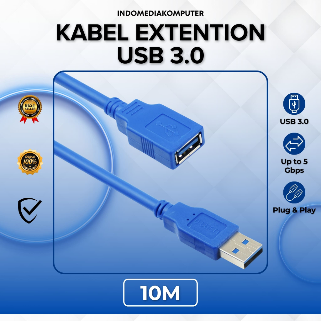 Jual Kabel USB Extention 3.0 10m USB Extention Cable 3.0 10m USB 3.0 ...