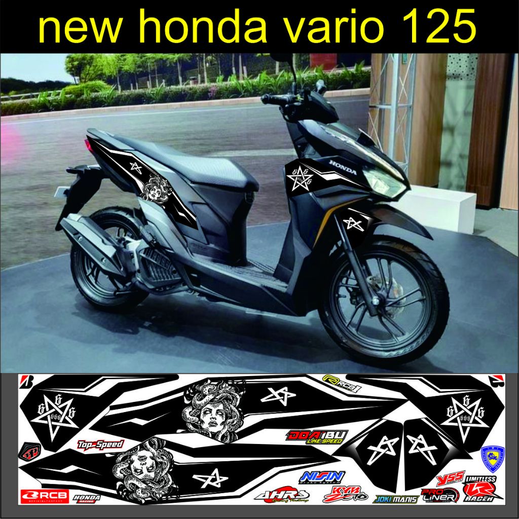 Jual STRIPING MOTOR HONDA VARIO NEW 125 DECAL CUSTOM VARIAN SIMPEL ...