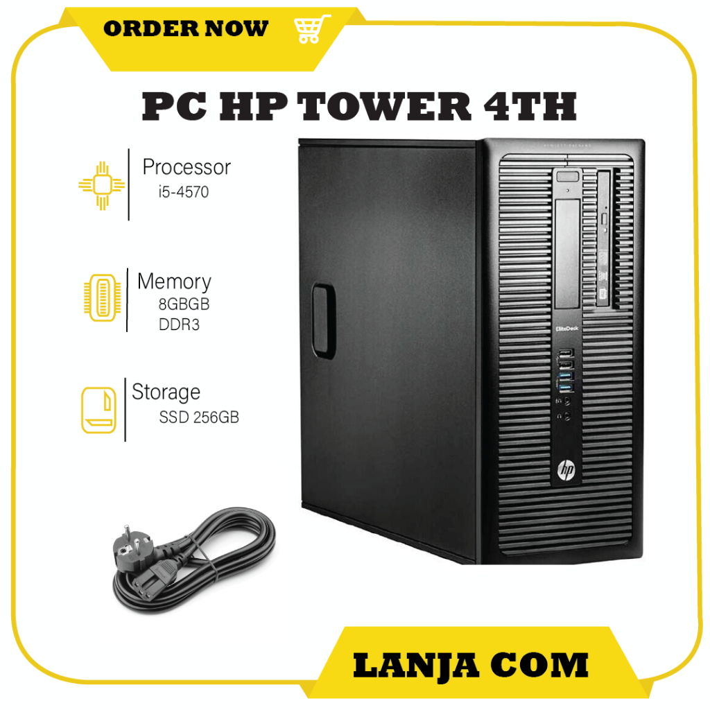 Jual PC TOWER HP CORE i5-4570 RAM 8GB SSD 256GB WIN 10 MANTAP | Shopee Indonesia