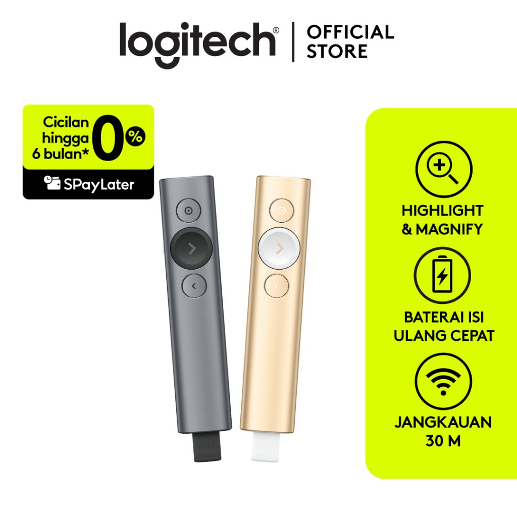 Jual Logitech Spotlight Pointer Presenter Advanced Wireless / Bluetooth ...