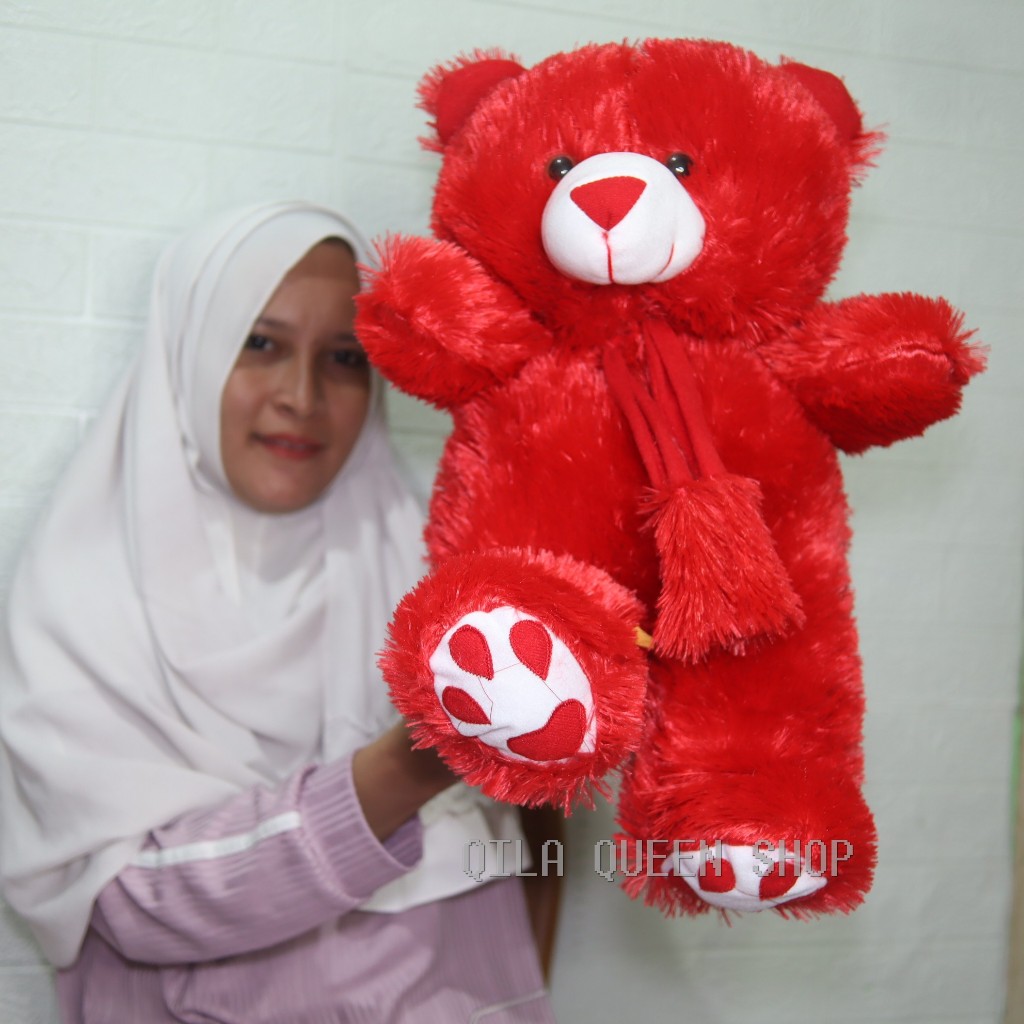 Jual Boneka Teddy Bear BARU Telapak Syal L istimewa murah, laris, bisa ...