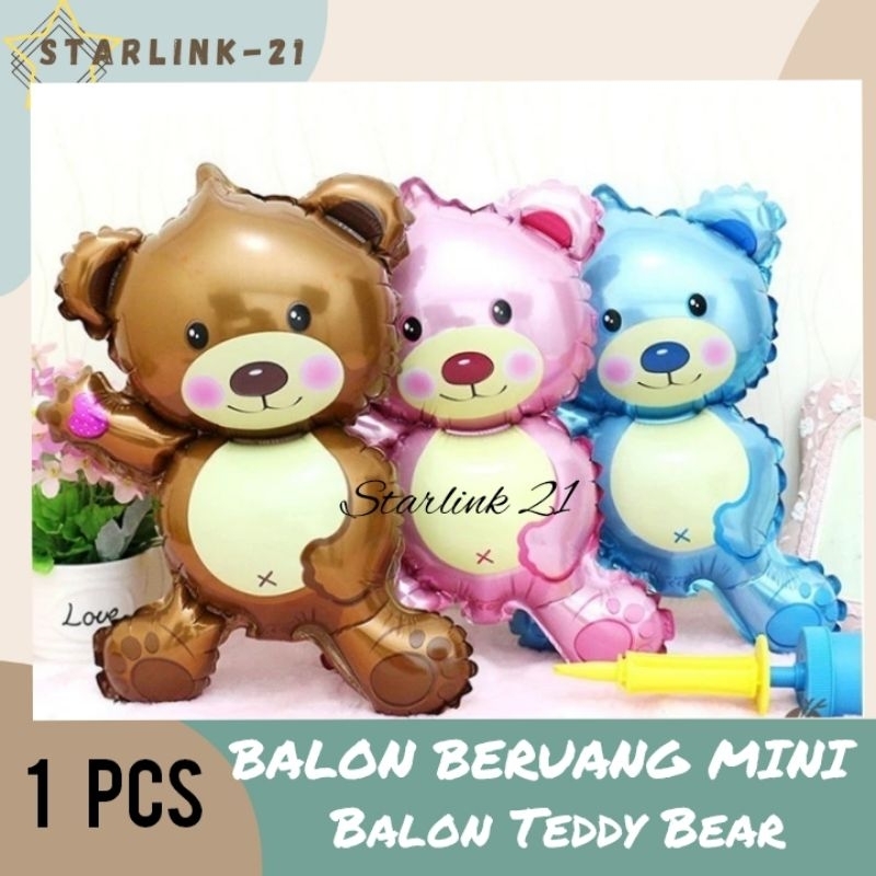 Jual BALON BERUANG MINI | Balon Foil Teddy Bear | Balon Dekor Ultah ...