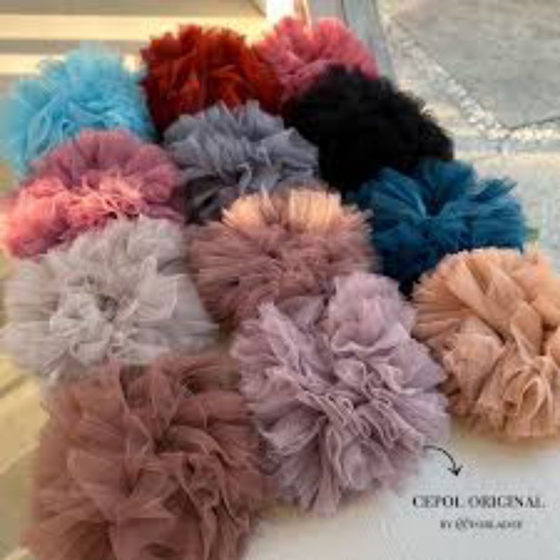 Jual Cepolan Tile Hijab Anti Kempes Anti Pusing/Ikat Rambut Scruncie ...