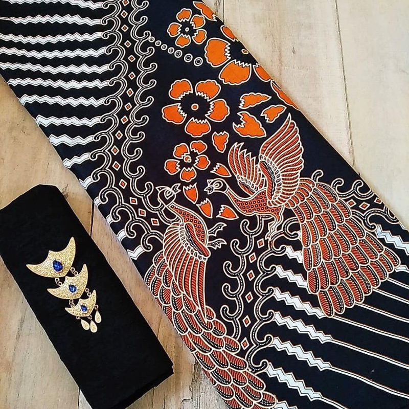 Jual Kain Batik Printing Halus Motif phoenik Kain Bahan Baju Seragam Bridesmaid Batik Pekalongan ...