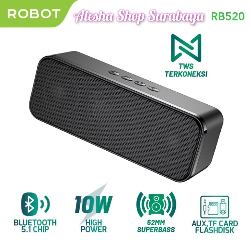 Jual [GARANSI] ROBOT RB520 Speaker Bluetooth Subwoofer Super Bass Stereo Sound | Shopee Indonesia
