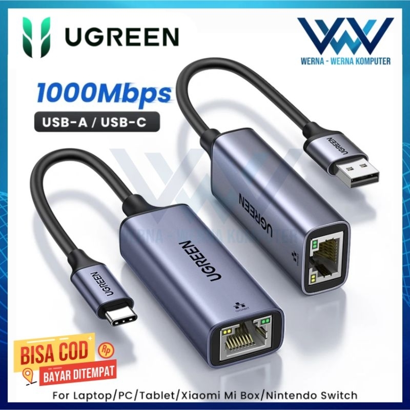Jual UGREEN USB TYPE C to Gigabit Lan 10/100/1000Mbps Ethernet adapter ...