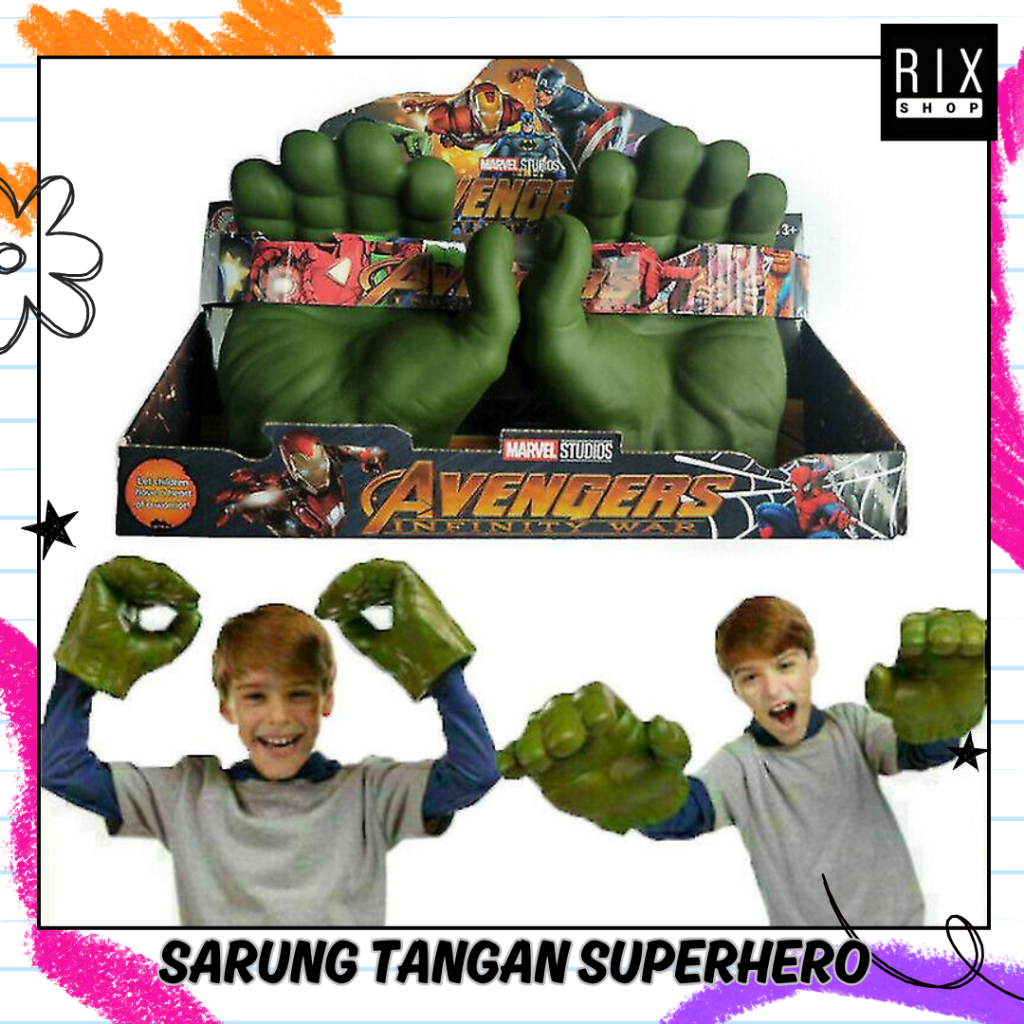 Jual Sarung Tangan Superhero Marvel Invinity War - 3 karakter - Thanos ...