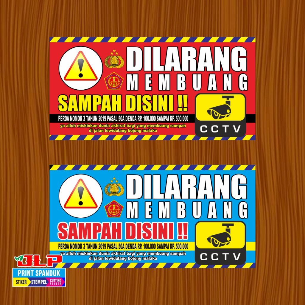 Jual banner dilarang membuang sampah sembarangan / plang spanduk ...