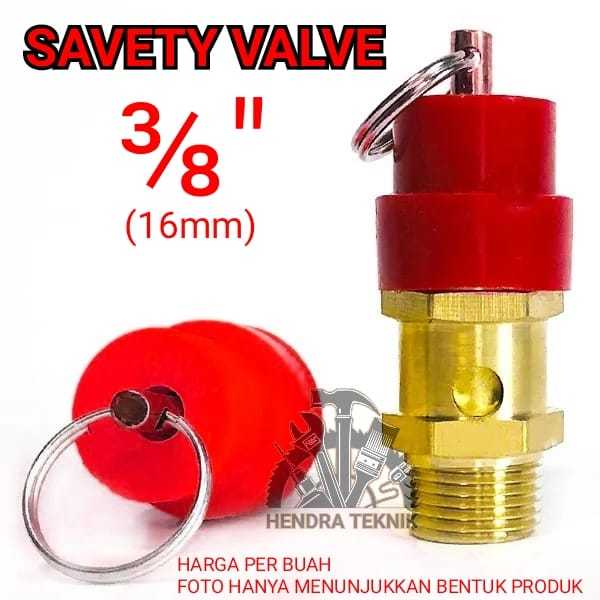 Jual SAVETY VALVE 3/8" COMPRESSOR PENGAMAN TEKANAN ANGIN KOMPRESOR 16mm ...