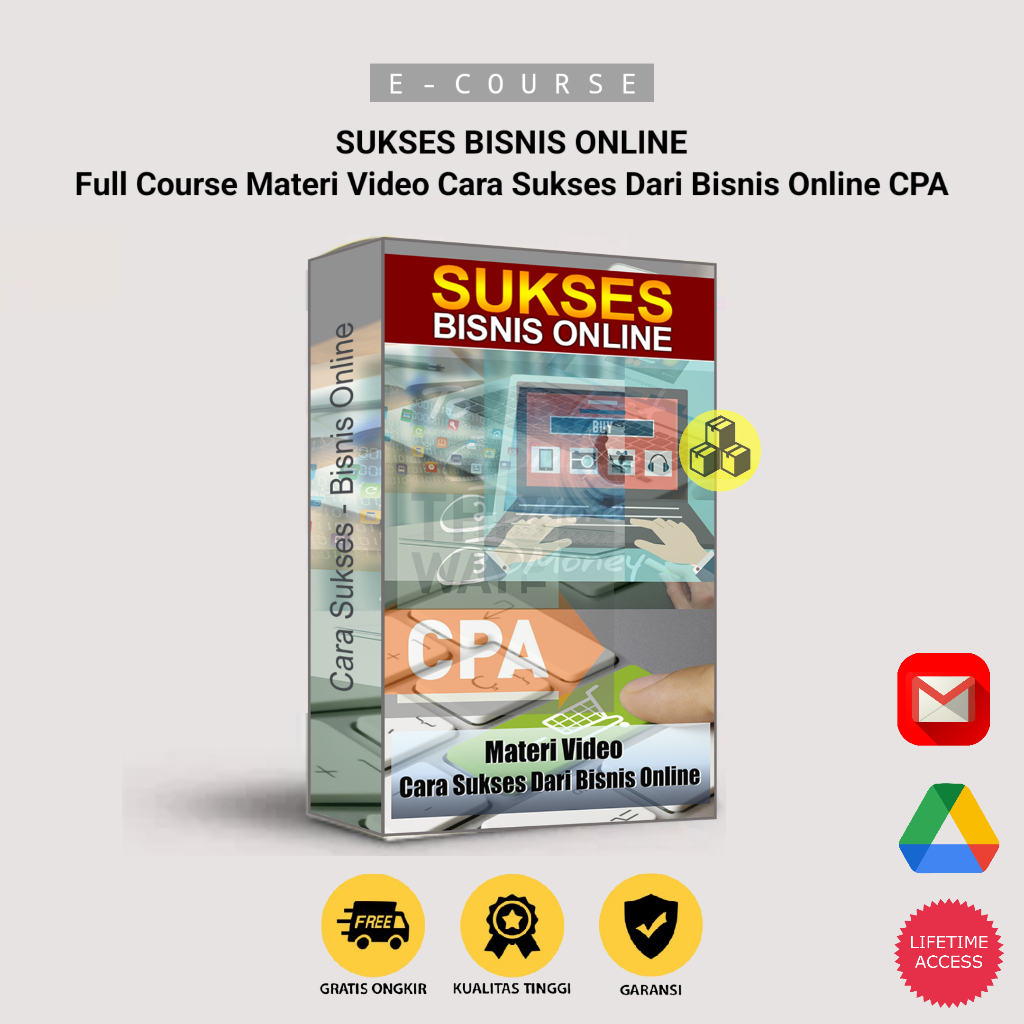 Jual E-Course SUKSES BISNIS ONLINE | Full Course Materi Video Cara ...