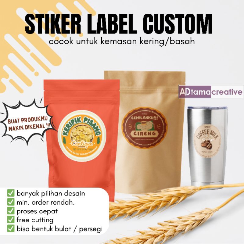 Jual Cetak stiker label produk/ label stiker bulat dan kotak/ stiker ...