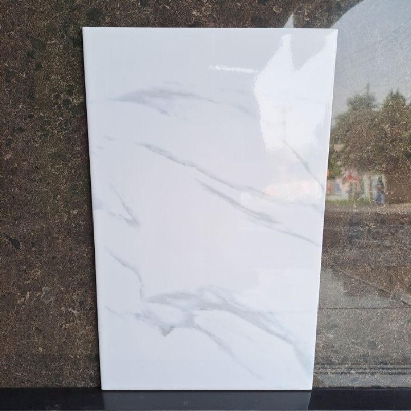 Jual keramik dinding / keramik dinding 25x40 / keramik 25x40 mulia putih corak calabria grey ...