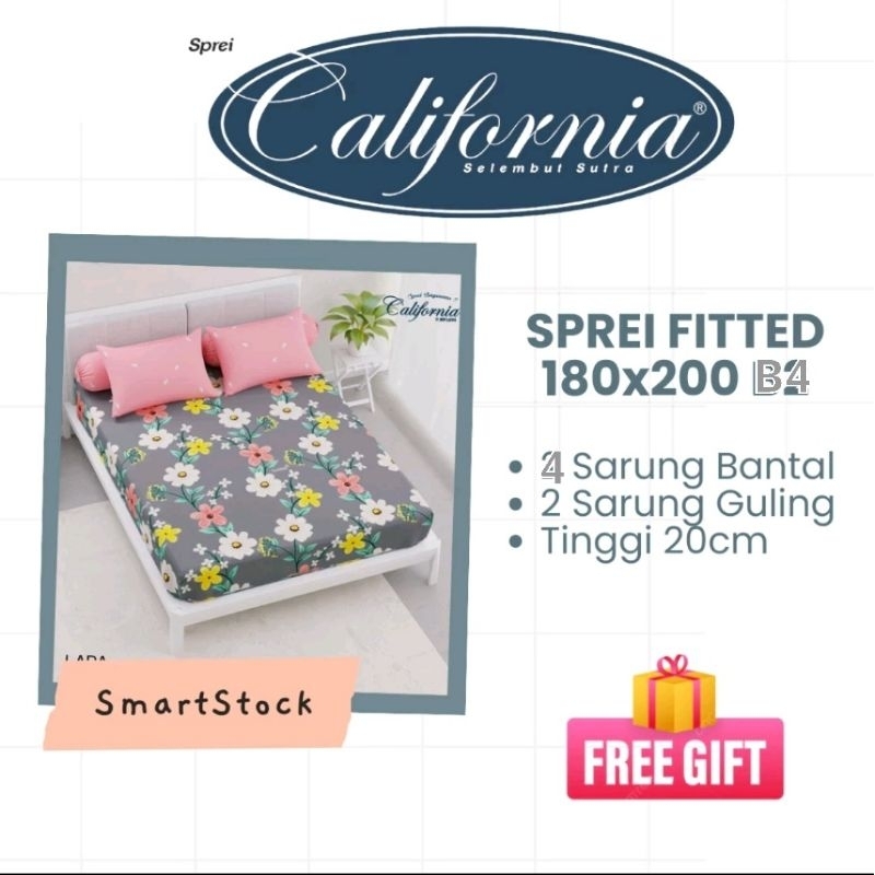 Jual Sprei California Bantal 4 Guling 2 Ukuran(180×200) | Shopee Indonesia
