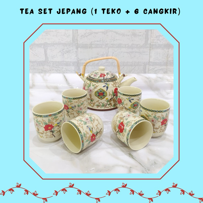 Jual Tea Set Jepang Keramik Import/ Teko Set Keramik Populer | Shopee ...