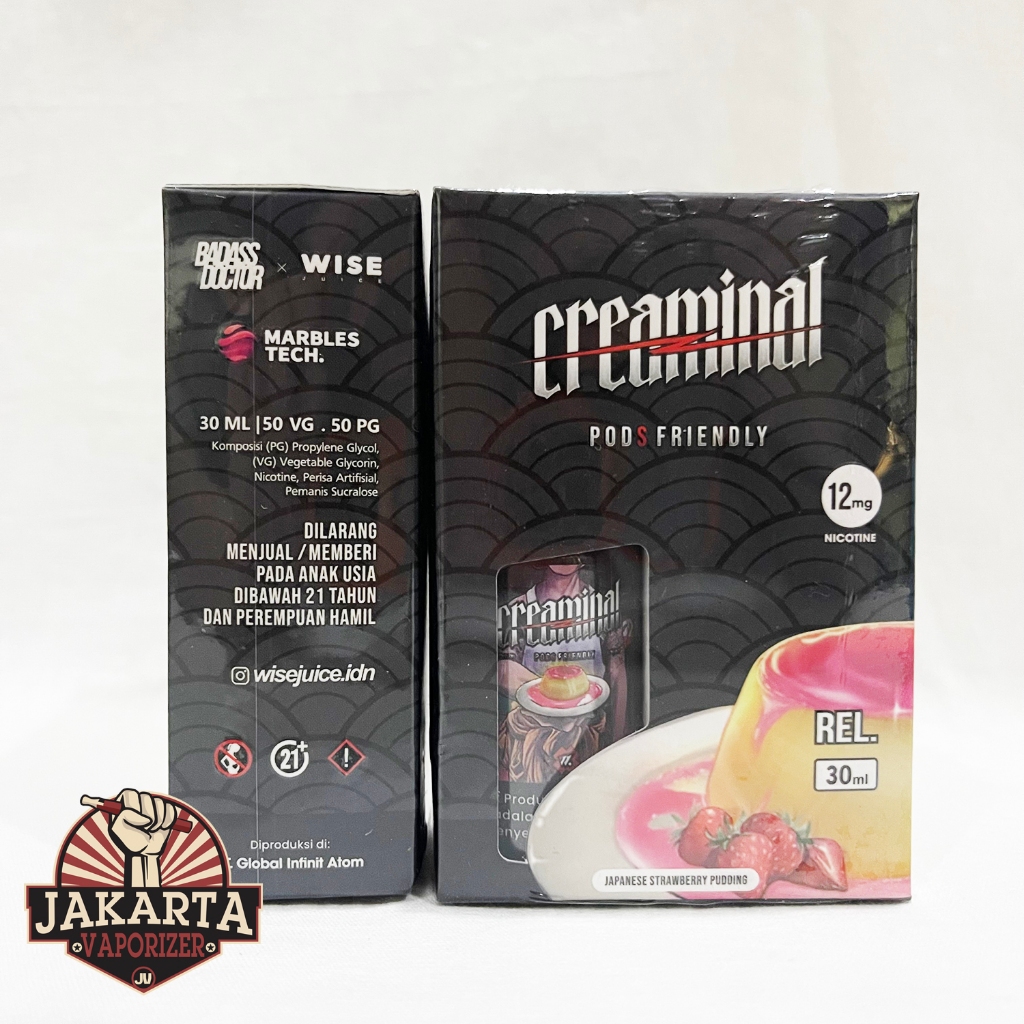 Jual CREAMINAL JAPANESE STRAWBERRY PUDDING PODS 30ML 12MG BY UNWISE X ...